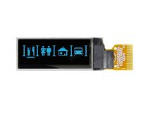 China 0.91 inch 128x32 Monochrome OLED Display Module Manufacturer Support interface 12C Driver IC SSD1306 with Customized FPC for sale