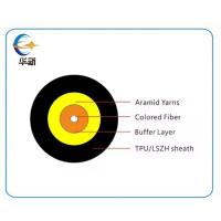 China Monomode Optical Fiber TPU LSZH 3.0mm GJFJV Indoor Optical Fiber Cable for sale