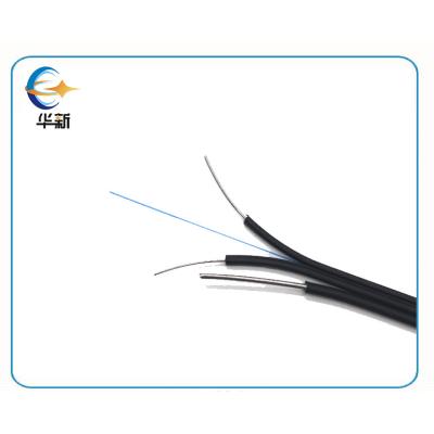 China G657A Steel Self Supporting Fiber Optic Drop Cable 1/2/4/8 Cores FTTH 1km/Roll for sale