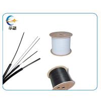 China 1/2/4 Cores FTTH Fiber Drop Cable Black LSZH With Messenger Steel / FRP Strength Member for sale
