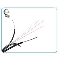 China 1/2/4 Cores FTTH Fiber Drop Cable Black LSZH With Messenger Steel / FRP Strength Member for sale