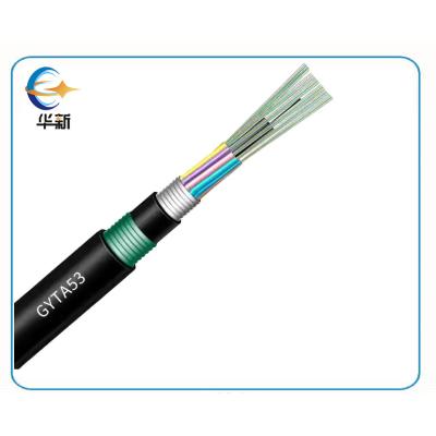 China Underground Direct Burial Ug Outdoor Loose Tube Armored GYTA53 Fiber Optic Cable for sale