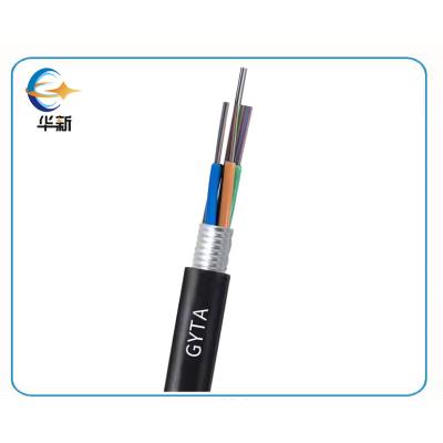 China Outdoor Stranded Loose Tube Light Armored Cable GYTA Optical Fiber Cable FTTH Buried Optical Cable Wire GYTA for Communication for sale
