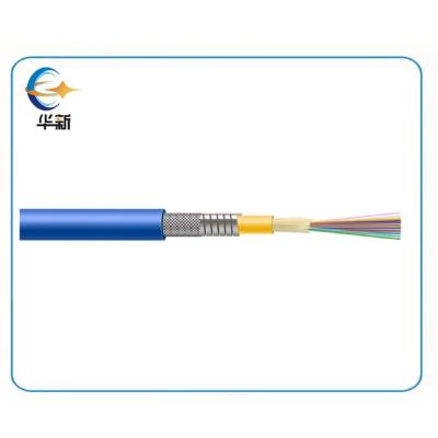 China Armored Optical Fiber Cable Indoor PVC Jacket Single Mode Fiber Optic Cable FTTH GJSFJV for sale
