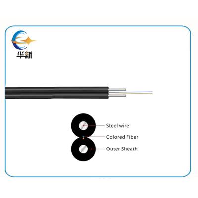 China GJXFH GJXH Steel Wire/FRP/KFRP Strength Member 2.0*3.0 LSZH Bow Type Drop Cable for sale