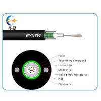 China Outdoor Armored Single Mode Fiber Optic Cable With G652D Fiber HDPE Jacket GYXTW for sale