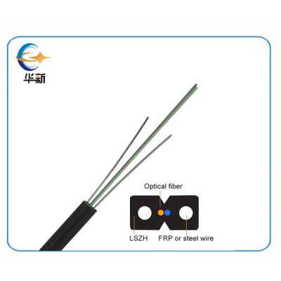 China Lead In Ftth Drop Cable LSZH Fire Retardant Jacket 1-12 Core Optional Black White for sale