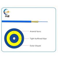 China FTTH Indoor Fiber Optic Cable Single Mode  2 4 6 8 12 24 Core GJFJV Tightly Jacketed Aramid Tensile PVC Outer Jacket for sale