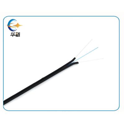 China 1 Core Flat 2 FTTH Optical Fiber Cable Frp LSZH Outdoor G657A1 G657A2 2 Core Fiber Drop Cable for sale