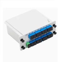 China FTTH Cassette Type Fiber Optic Coupler PLC Splitter Lgx ABS Box Module Inserted Type PLC Splitter with Sc/APC Connector for sale