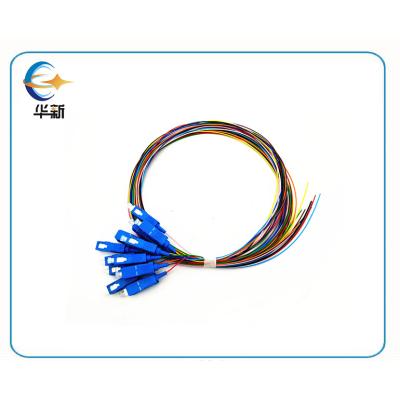 China 12 Color Fiber Pigtails G652D 0.9mm FC Fiber Cores FC APC Single Mode SC UPC Blue for sale