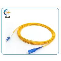 China YELLOW COLOR Sc To Sc Fibre Patch Leads LC SC UPC APC SMF 1M 2M 3M Length for sale