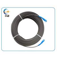 China 50/125μM Fiber Diameter Fiber Optic Patch Cable With Green And Blue Connector House In Black Colour for sale