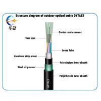 China Outdoor Stranded Loose Tube Light Armored Optical Fiber Cable GYTA53 250um for sale
