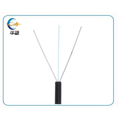 China FTTH Drop Cable GJXH 2 Core Single Mode Fiber Optic Cable With Steel Wire Strengthened For Indoor Aerial/Duct Installation for sale