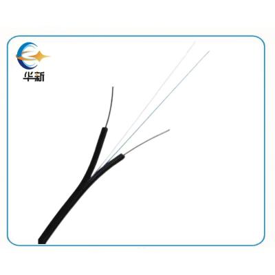 China GJXH FTTH Drop Cable LSZH Flame Retardant 1 Fiber Galvanised Single Mode Fiber Optic Cable for sale