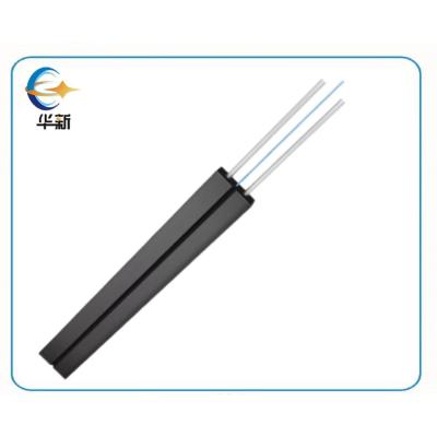 China GJXH FTTH Drop Cable With LSZH Jacket 2 Core G657A1 FTTH Drop Message Wire Fiber Optic Drop Cable for sale