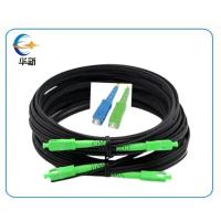 China Pre-Connectorized Drop Cable  100M G657A1 Fiber Black LSZH Jacket SC APC Low Loss for sale