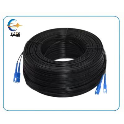 China G657A2 Pre-Connectorized FTTH Drop Cable – SC/UPC LSZH Sheath Dual Steel Wire Low Loss for sale