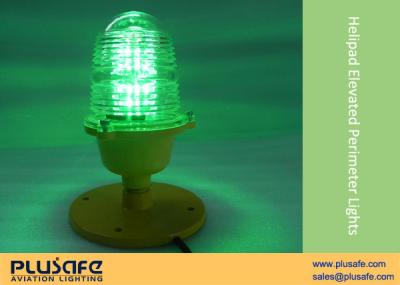 China TLOF Helipad Landing Lights Clear Lens Green LED Raised Mounted  < 25cm for sale