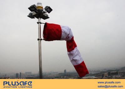 China SS304L Helipad Lighting Vane Red-White Fabric Vane Waterproof 3 Meters for sale