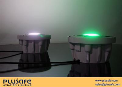 China Aluminum Helipad Lights 130cm Low Profile Flush Mounted IP68 Clear Lens Green LED Casting for sale