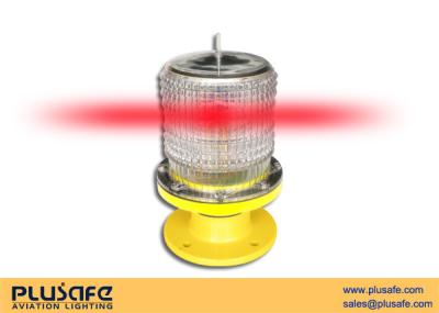 China Red Flashing Solar Obstruction Lights , Solar Powered Warning Lights 32 cd Fixed 10cd for sale