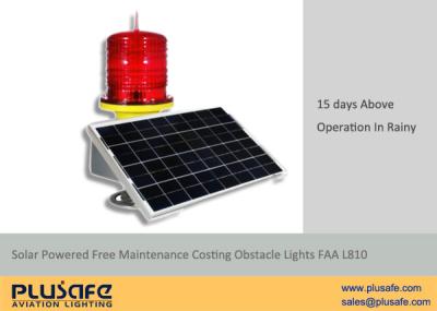 China ISO9001 Solar Obstruction Light , Free Maintenance Aviation Warning Light for sale