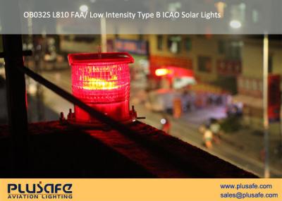 China Roof Building ICAO Solar Obstruction Light 9mm Hubs Surface Mounting for sale