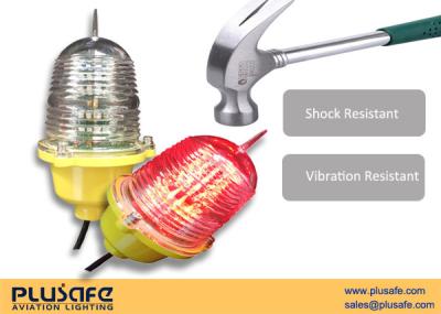 China Clear / Red Dome Low Intensity Type A  Led Aircraft Warning Lights Shock and Vibration Resistant for sale