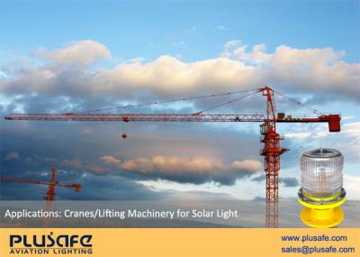 China 5W Solar Powered Obstruction Lights  for Crane Machinery , Solar Led Warning Light for sale