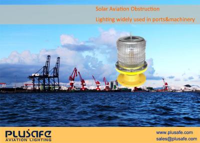China 32 candela Flashing Red Solar Obstruction Light Low Intensity for Ports and Machinery for sale