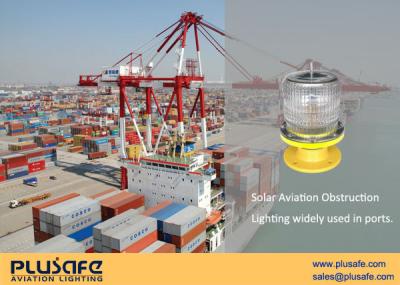 China Aluminum Fresnel Lens Solar Airfield Lighting Battery Contained , Solar Warning Lights for sale