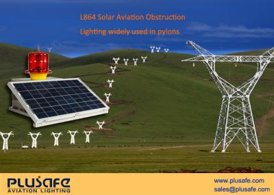 China Stainless Steel L864 Solar Obstruction Light ON / OFF Switch Push Button 20 Days Automony for sale