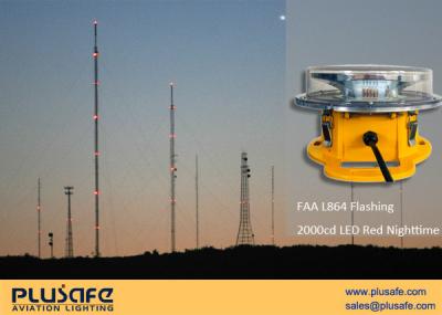 China L864 Medium intensity B Led Aircraft Warning Lights Flashing 2000cd Nighttime for Masts for sale