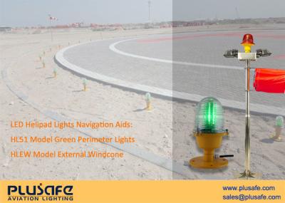 China Elevated Helipad Landing Lights Navigation Aids Round Base Mounted For TLOF for sale