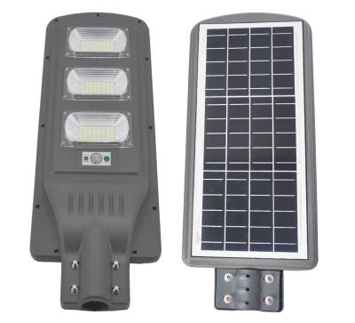 China 20W 40W 60W Integrated Solar LED street Light ABS material ALL IN ONE with time control light control and PIR sensor for sale