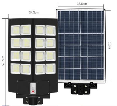 China wall mount pole mount ABS cold white lithium battery integrated all in one high quality solar led street light 400w for sale