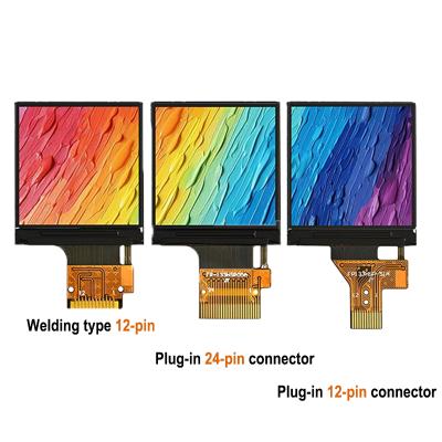 China 1. 30 inches, driven by ST7789, round TFT high-definition display panel, bare screen, 12/24 pins, available in soldered or plug-in type for sale