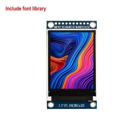 China 2.0 inches, driven by ST7789, 240X320 TFT parallel port high-definition display screen. Optional bare screen or TFT module for sale