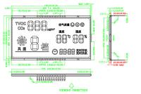 China OEM ODM Normally Black Transmissive HTN LCD Display with 1621 Driver IC,segment lcd display,segment lcd for sale