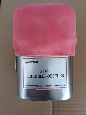 China Zl60 Coal Mine Safety Filtered Self-Rescuer Respirator Underground Mining Use Breathing Apparatus with China Asttar Brand for sale
