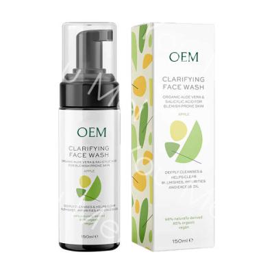 China OEM ODM Organic Salicylic Acid 1.5% Facial Cleanser Foam for Blemish-Prone Skin with pH 5.5 Balance for sale