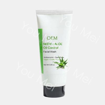 China Vegan Oil Control Facial Cleanser with Neem & Aloe Vera - 96% Organic Extract, pH 5.5 Balance for Sensitive Skin for sale