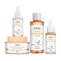 China OEM ODM Papaya Extract Skincare Set with SPF 30 Day Cream and Night Serum for Acne and Dark Spot Treatment for sale