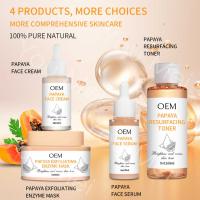 China OEM ODM Papaya Extract Skincare Set with SPF 30 Day Cream and Night Serum for Acne and Dark Spot Treatment for sale