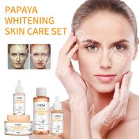 China OEM ODM Papaya Extract Skincare Set with SPF 30 Day Cream and Night Serum for Acne and Dark Spot Treatment for sale