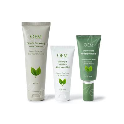 China Custom Herbal Skincare Set with Neem Face Wash Gel - 79% Redness Reduction, 120% Collagen Boost for Oily Skin for sale