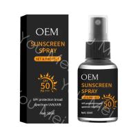 China OEM SPF 50 Sunscreen Spray & Moisturizing Cream Set with 80-Minute Waterproof Protection and Mineral Formula for sale