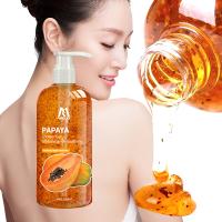 China OEM ODM Papaya Whitening Bath Gel 500ml Natural Extracts Smooth Body Wash Custom Formula for Glowing Skin for sale